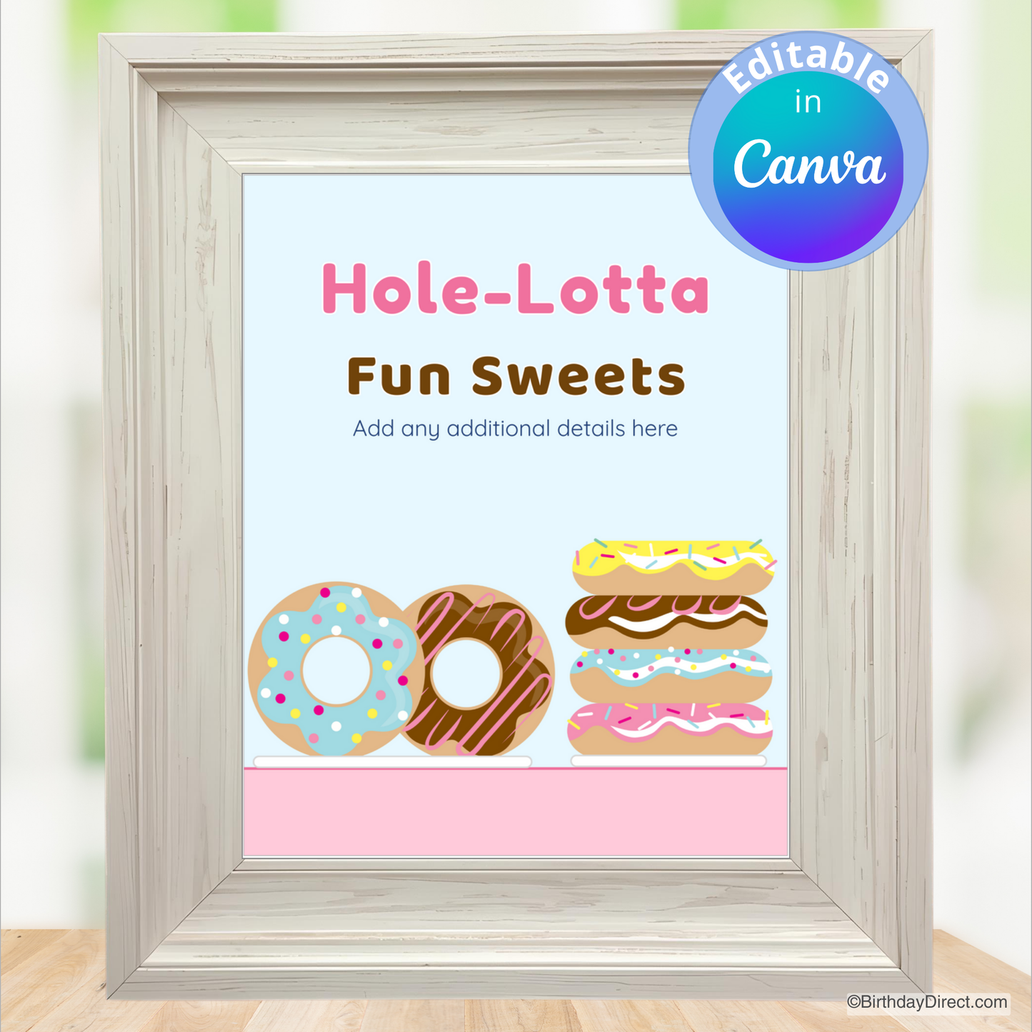 Little Donut Table Signs | Printable Decorations – BirthdayDirect