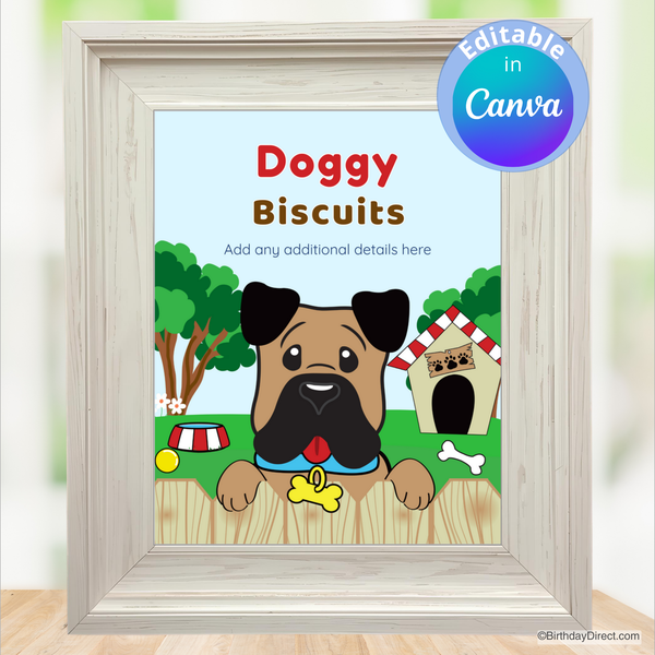 Little Police Dog Table Signs | Printable Decorations – BirthdayDirect