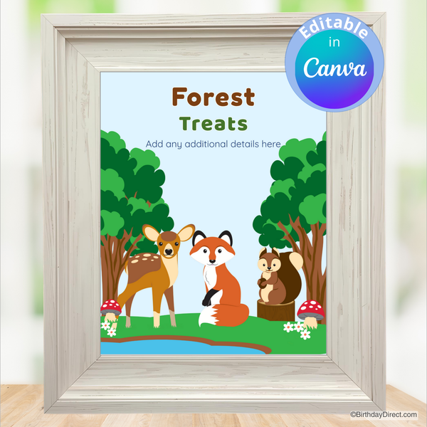 Little Woodland Animals Table Signs | Printable Decorations ...