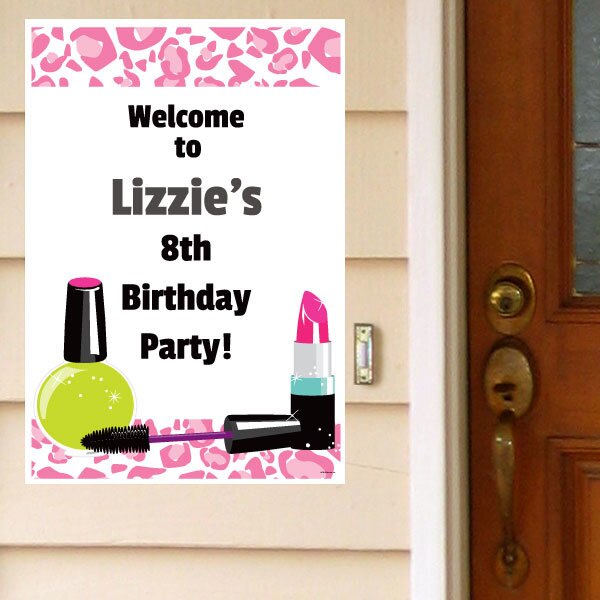 Glamour Makeup Party Door Greeter, 8x10, 16x20, and 24x30 inch Sizes ...